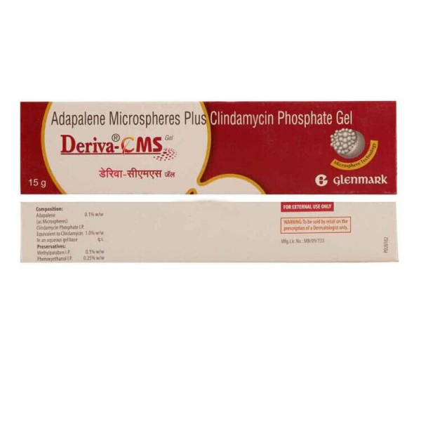 Deriva Cms Gel 15gm Schedule H ADAPALENE CLINDAMYCIN 0 1 1 Deriva Cms Gel 15gm Schedule H ADAPALENE CLINDAMYCIN 0 1 1