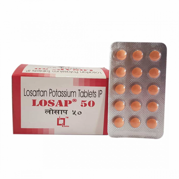 Losap 50mg Tablet 15s Schedule H 15 Tablet s In A Strip LOSARTAN 